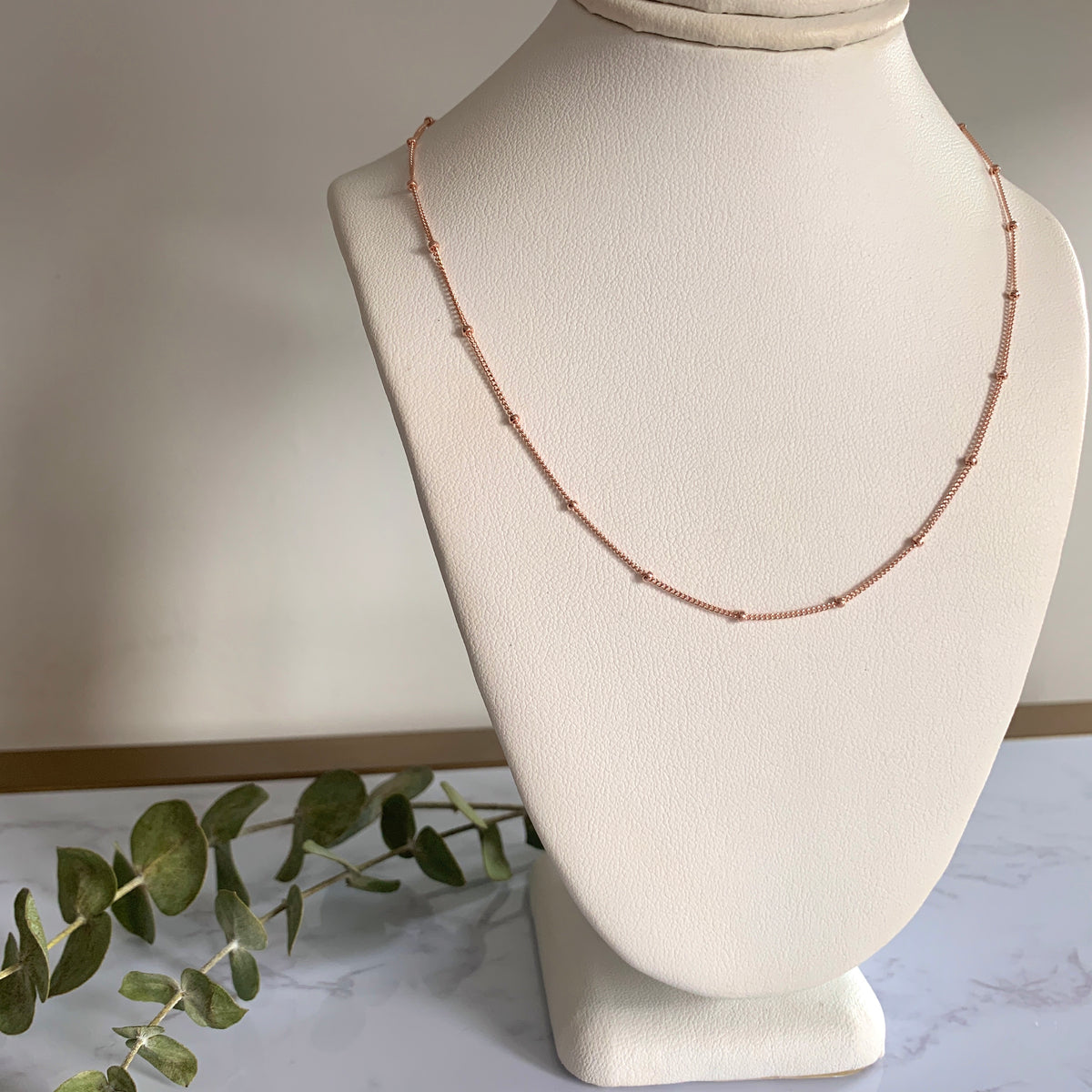 Rose Gold Beaded Chain – Martha Ponn Designs