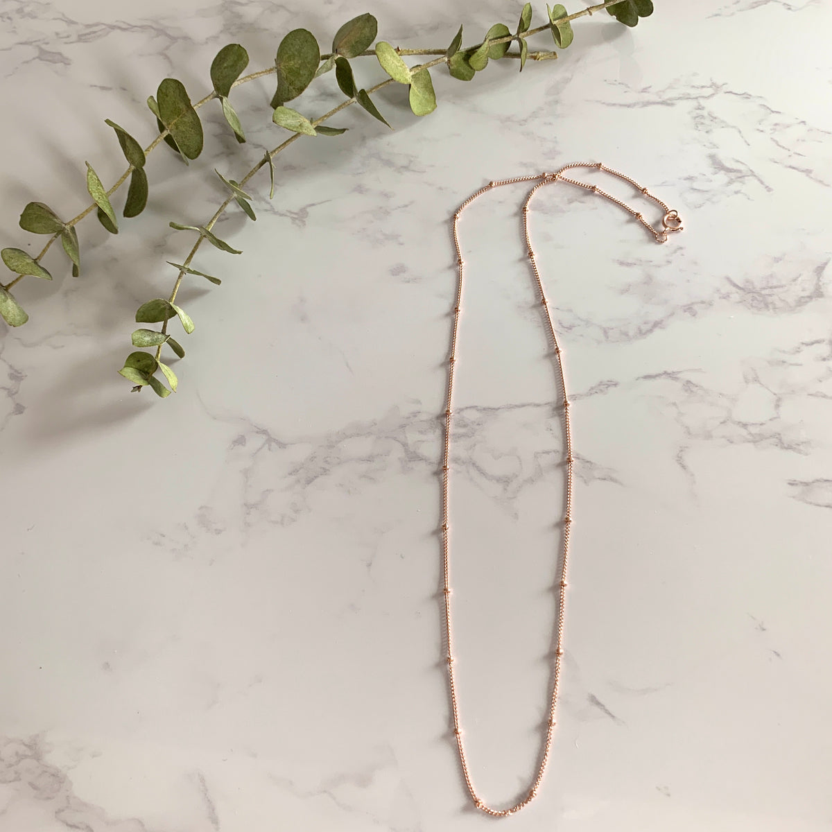 Rose Gold Beaded Chain – Martha Ponn Designs